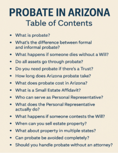 Arizona Probate Guide, 15 Questions Families Ask | Rahnema Law